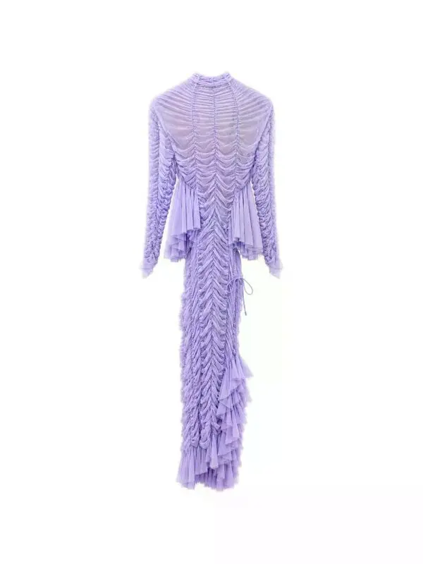 ESTER MANAS Ruched Ruffled Dress