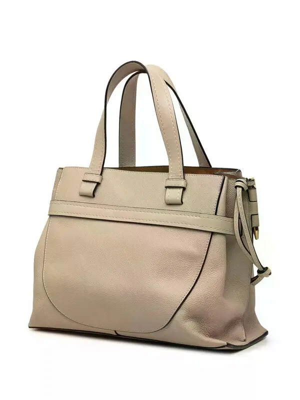 Loewe 2019 Small Leather Gate Top Handle Satchel - Neutrals