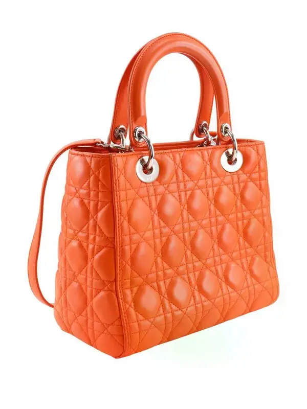 Dior 2000-2026 Medium Lambskin Cannage Lady Satchel