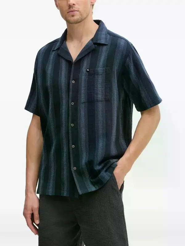 Rip Curl Vertical-stripe Short-sleeve Shirt - Blue