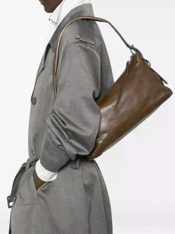 LEMAIRE Leather Shoulder Bag - Brown