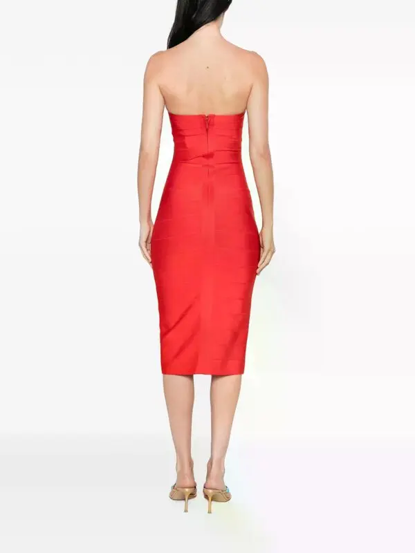 Retrofete Strapless Bandage Midi Dress