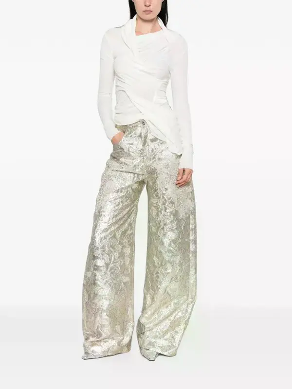 MARQUES' ALMEIDA Crystal-embellished Wide-leg Trousers