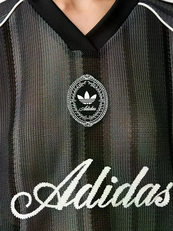 Adidas Logo-embroidered Mesh T-shirt