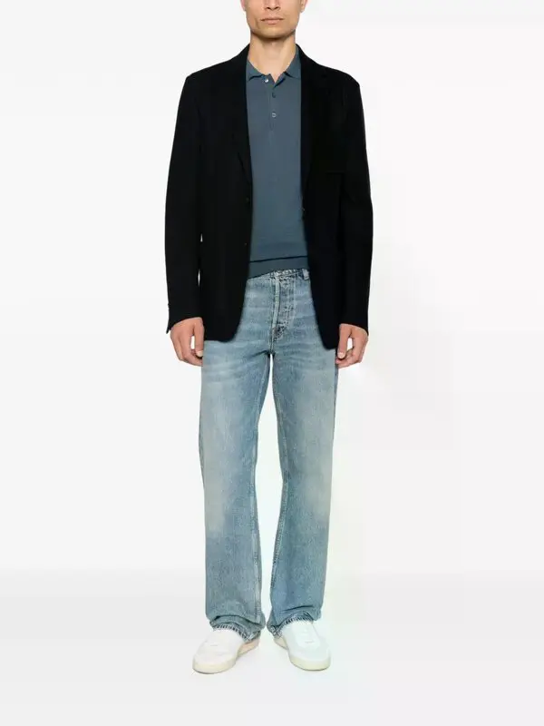 Canali Long-sleeve Polo Sweater