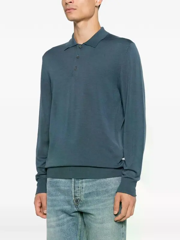 Canali Long-sleeve Polo Sweater