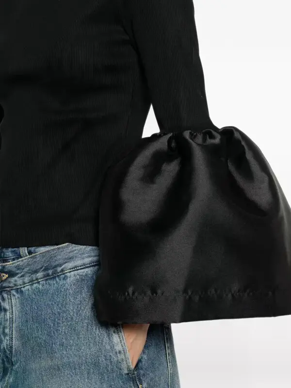 MARQUES' ALMEIDA Puffed-sleeve Ribbed-knit Top