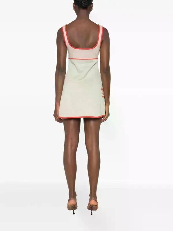 Retrofete Valcra Crystal-embellished Intarsia-knit Mini Dress