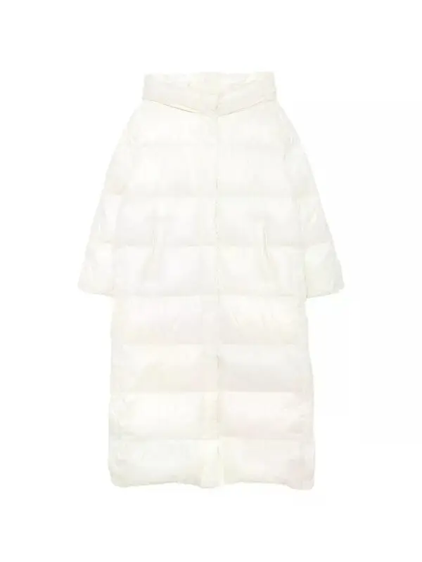 TWINSET Quilted Hooded Coat - White