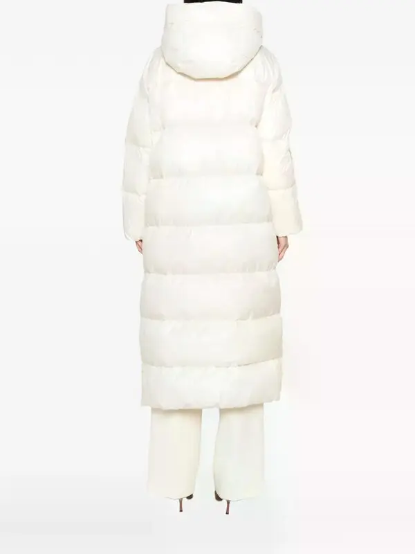 TWINSET Quilted Hooded Coat - White