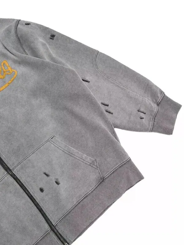 EVISU Genes Logo Distressed Hoodie
