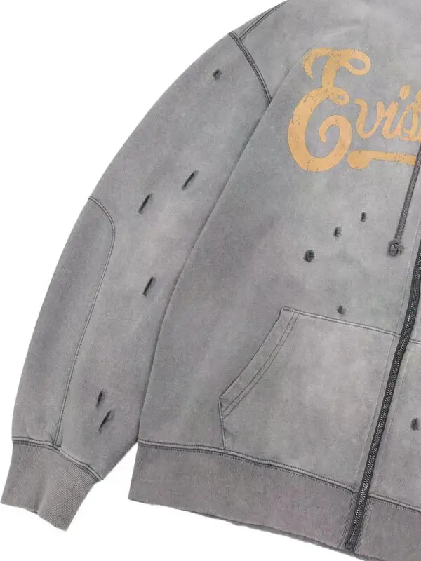 EVISU Genes Logo Distressed Hoodie