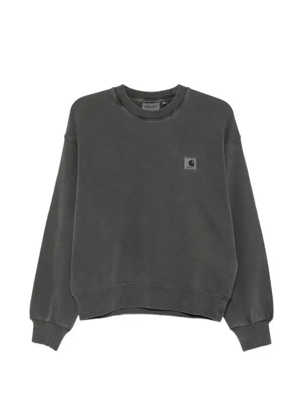 Carhartt Work In Progress Nelson Logo-patch Sweatshirt - Grey