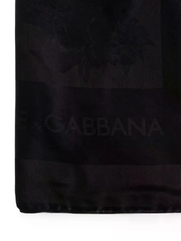 Dolce & Gabbana Logo-jacquard Satin Scarf