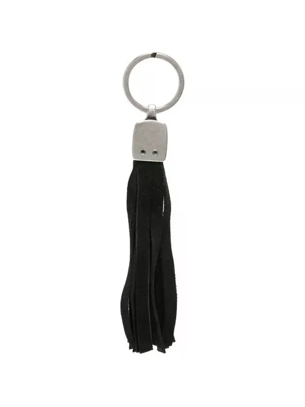ERALDO Turquoise-embellished Fringed Keyring - Black