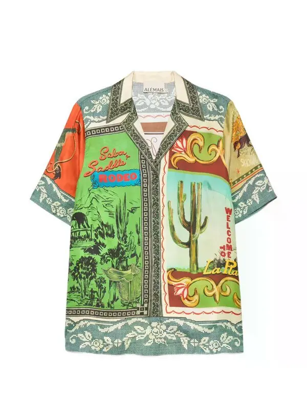 ALEMAIS Ace Graphic-print Short-sleeve Shirt