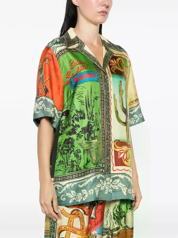 ALEMAIS Ace Graphic-print Short-sleeve Shirt