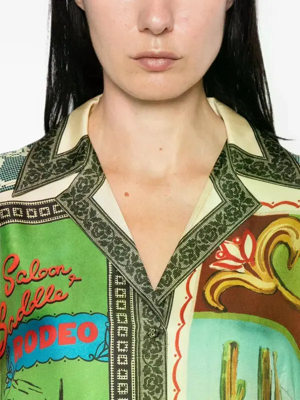 ALEMAIS Ace Graphic-print Short-sleeve Shirt