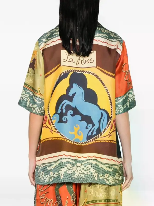 ALEMAIS Alemas Graphic Print Short Sleeve Shirt - Green