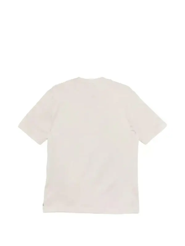 Eleventy Logo-embroidered T-shirt - Neutrals