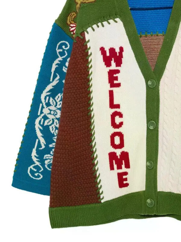 ALEMAIS Patchwork Intarsia-knit Cardigan