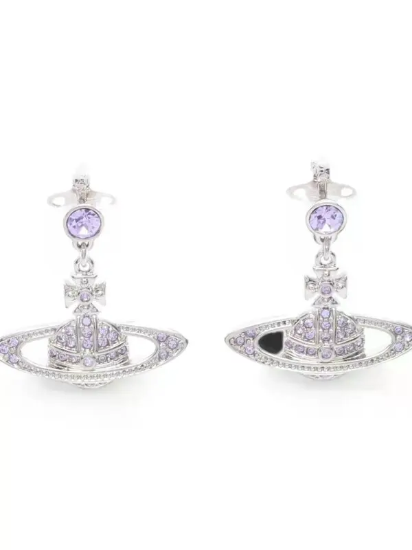 VIVIENNE WESTWOOD Mini Bas Relief Drop Earrings - Silver