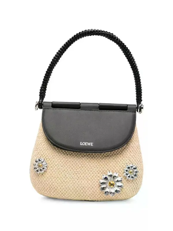 Loewe Medium Pescador Crystal-embellished Tote Bag - Neutrals