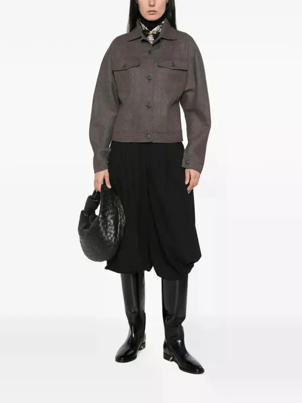 Max Mara Button-up Single Breasted Jacket - Grey