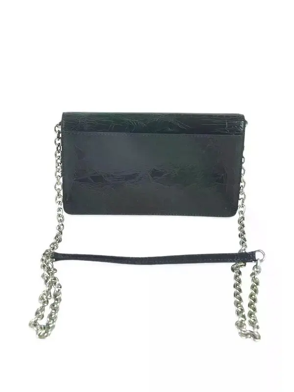 MAISON MARGIELA Four Stitches Crinkled-leather Chain Wallet