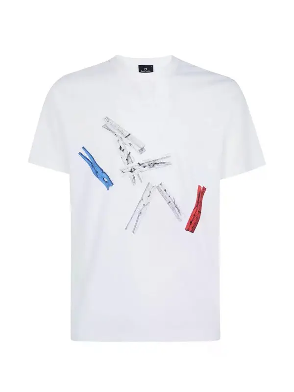 Paul Smith Clothespin-print T-shirt - White