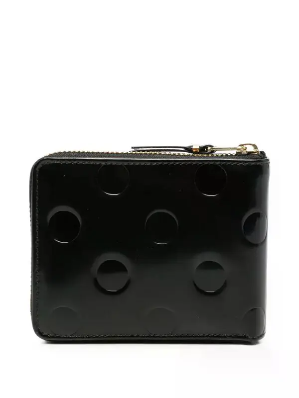 Comme Des Garçons Embossed Polka-dot Wallet - Black