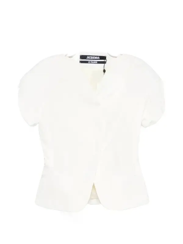 Jacquemus The Ovalo Short-sleeve Jacket - White