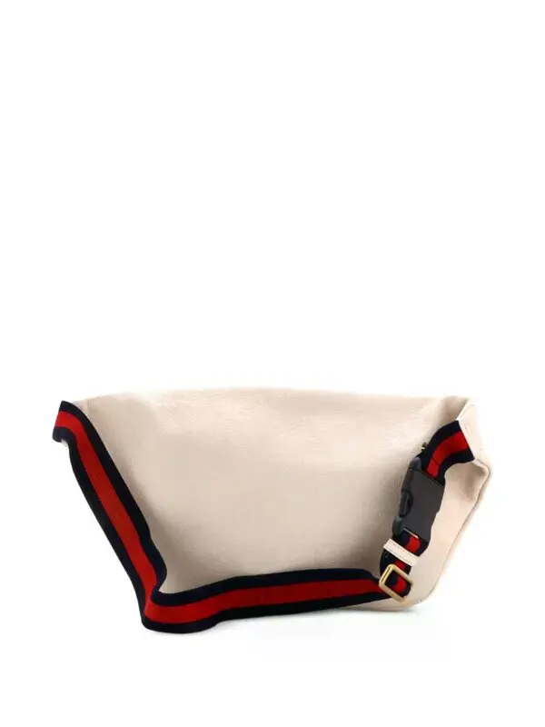 Gucci Logo Printed Leather Belt Bag - Neutrals