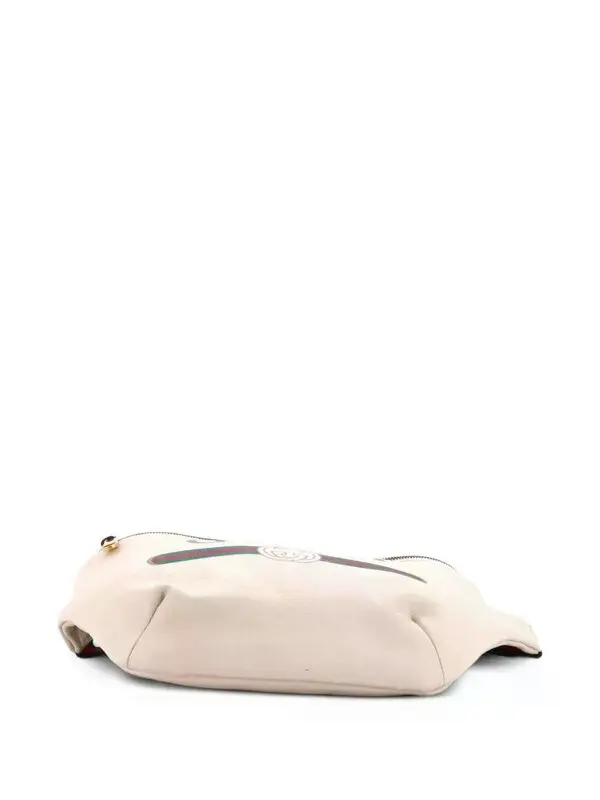 Gucci Logo Printed Leather Belt Bag - Neutrals
