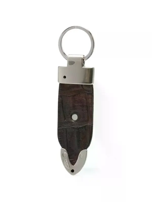 ERALDO Croc-effect Concho-embellished Keyring