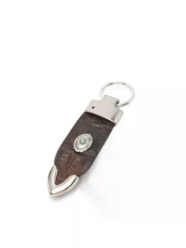 ERALDO Croc-effect Concho-embellished Keyring