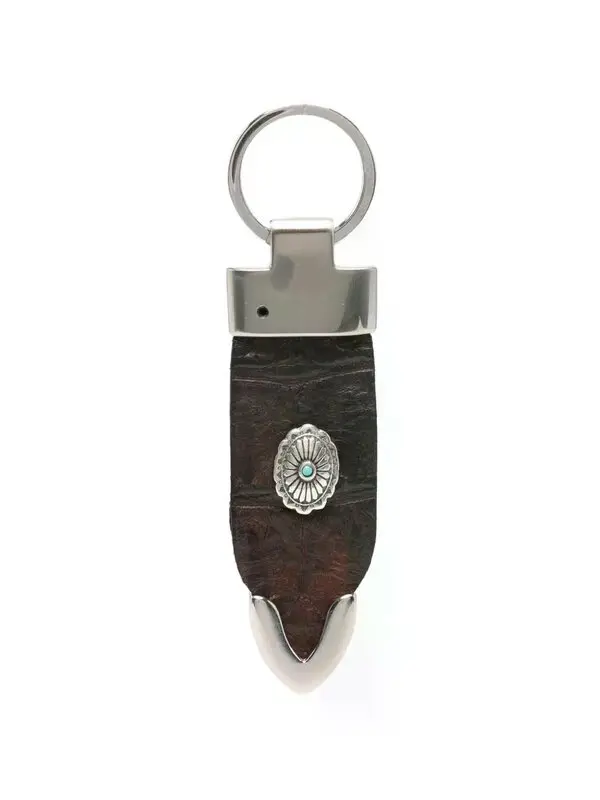 ERALDO Croc-effect Concho-embellished Keyring