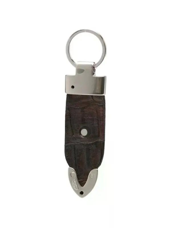 ERALDO Croc-effect Concho-embellished Keyring
