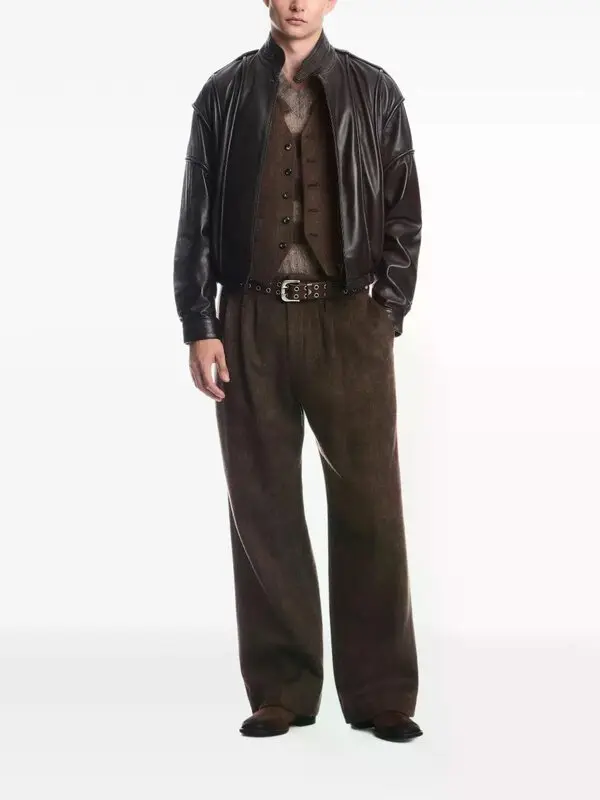Emporio Armani Panelled Leather Jacket