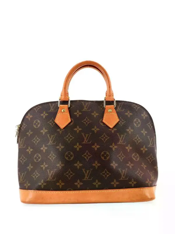 LOUIS VUITTON Vintage Alma Handbag Monogram Canvas Pm Satchel - Brown