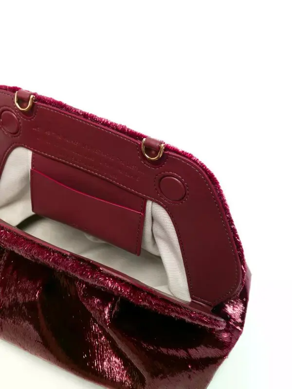 THEMOIRE Gathered Clutch Bag - Purple