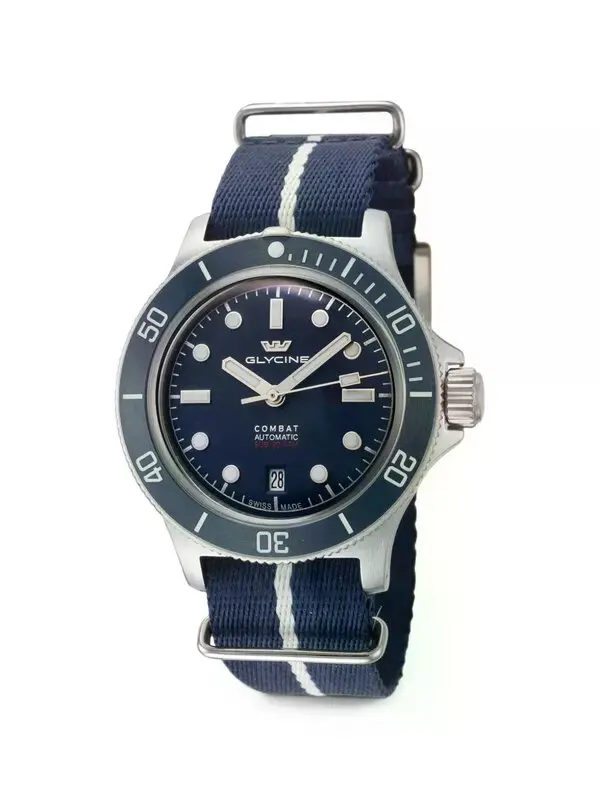 GLYCINE Combat Sub Box Ceramic 41mm Watch - Blue