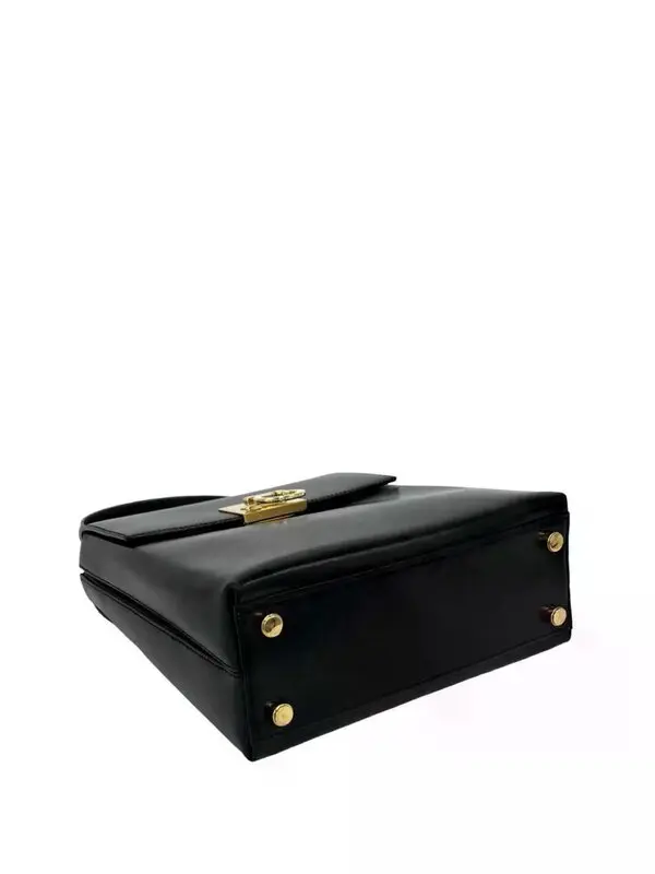 FERRAGAMO 2010-2026 Leather Gancini Top Handle Bag Satchel