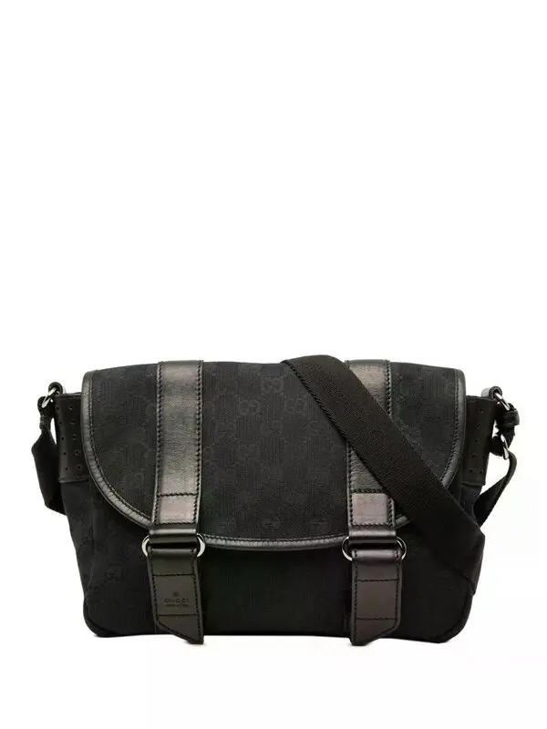 Gucci 2000-2015 Gg Canvas Crossbody Bag - Black