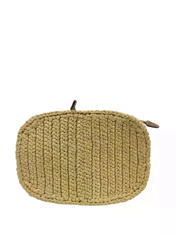 Prada 2013-2026 Mini Raffia Effect Crochet Bucket Bag Satchel