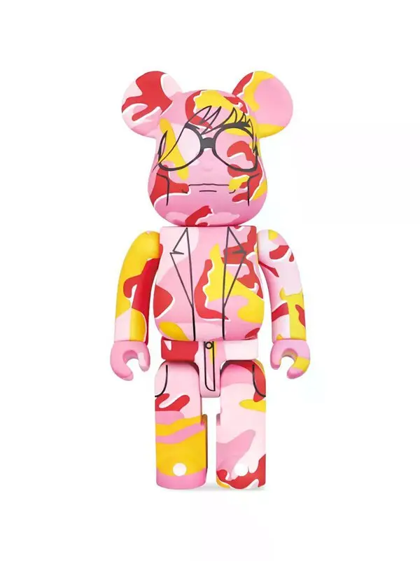 BE@RBRICK X Andy Warhol Camo Version 1000% Collectible - Pink