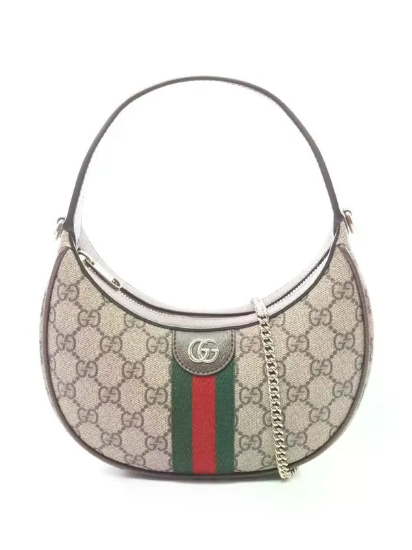 Gucci 2016-2026 Small Gg Supreme Web Ophidia Satchel - Neutrals