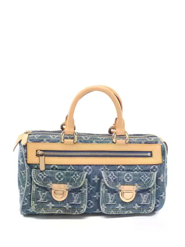 LOUIS VUITTON 2005 Monogram Denim Neo Speedy 30 Boston Bag - Blue