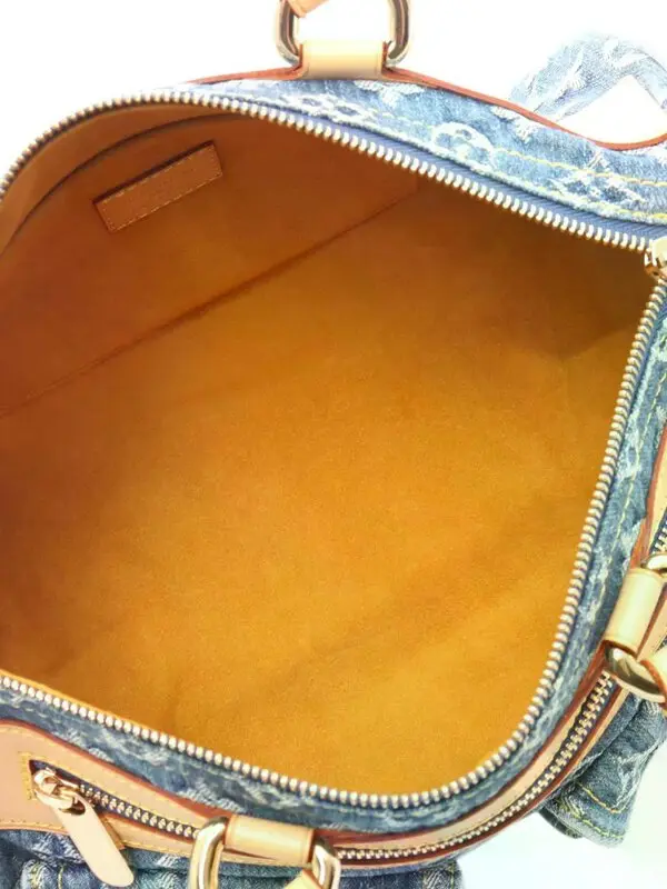 LOUIS VUITTON 2005 Monogram Denim Neo Speedy 30 Boston Bag