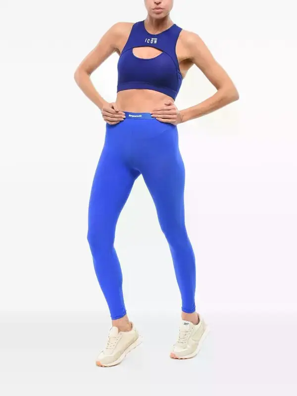 Dsquared2 Logo-print Cut-out Sports Bra